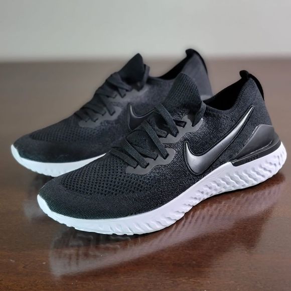 Nike | Shoes | Nike Epic React Flyknit 2 Oreo Mens Running Shoes Black ...